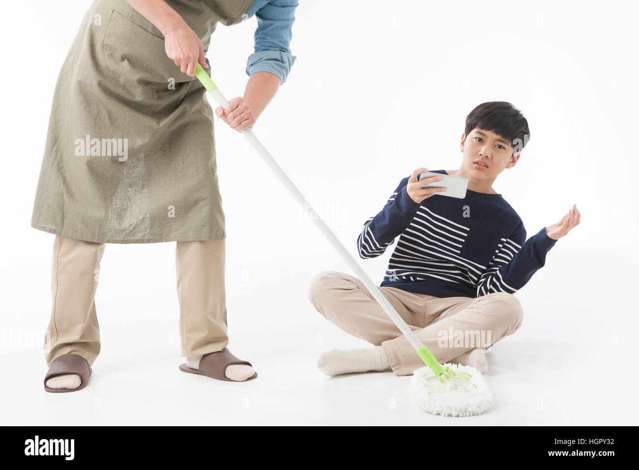 Father using smartphone background hi-res stock photography and images ...