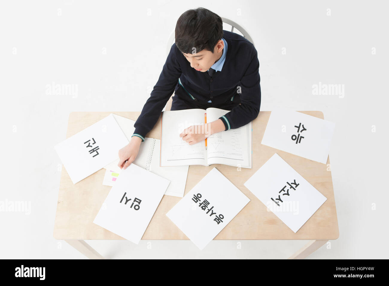 High angle of boy hi-res stock photography and images - Alamy