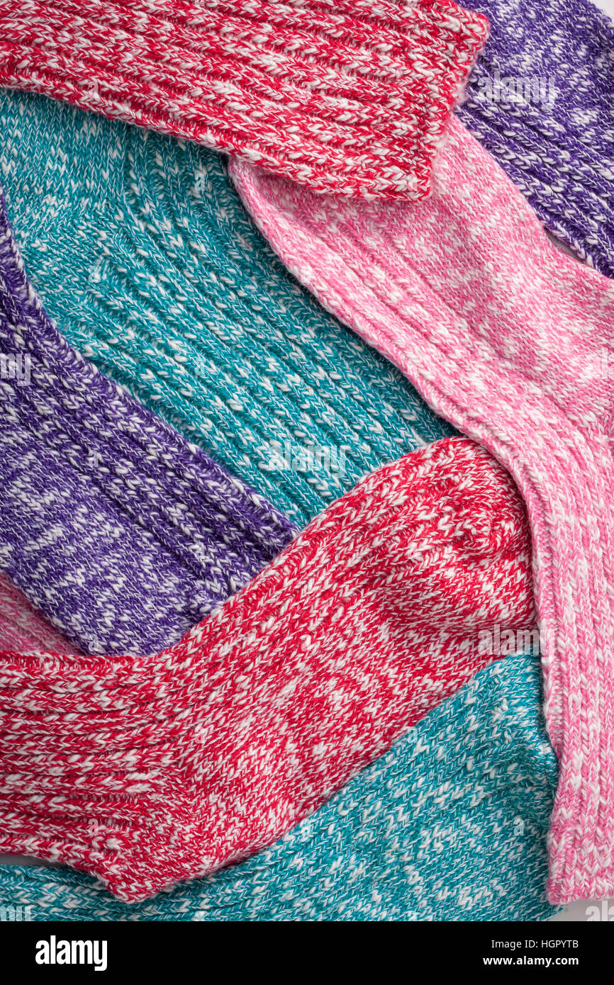 Close up of various colored socks Stock Photo - Alamy