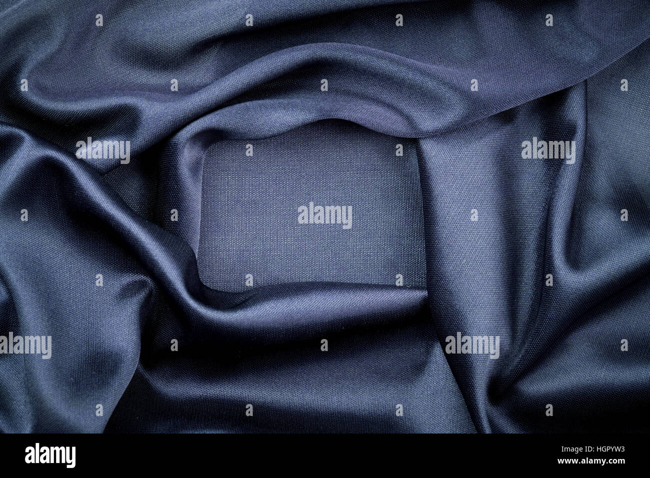 Close up of wrinkled navy silk Stock Photo - Alamy