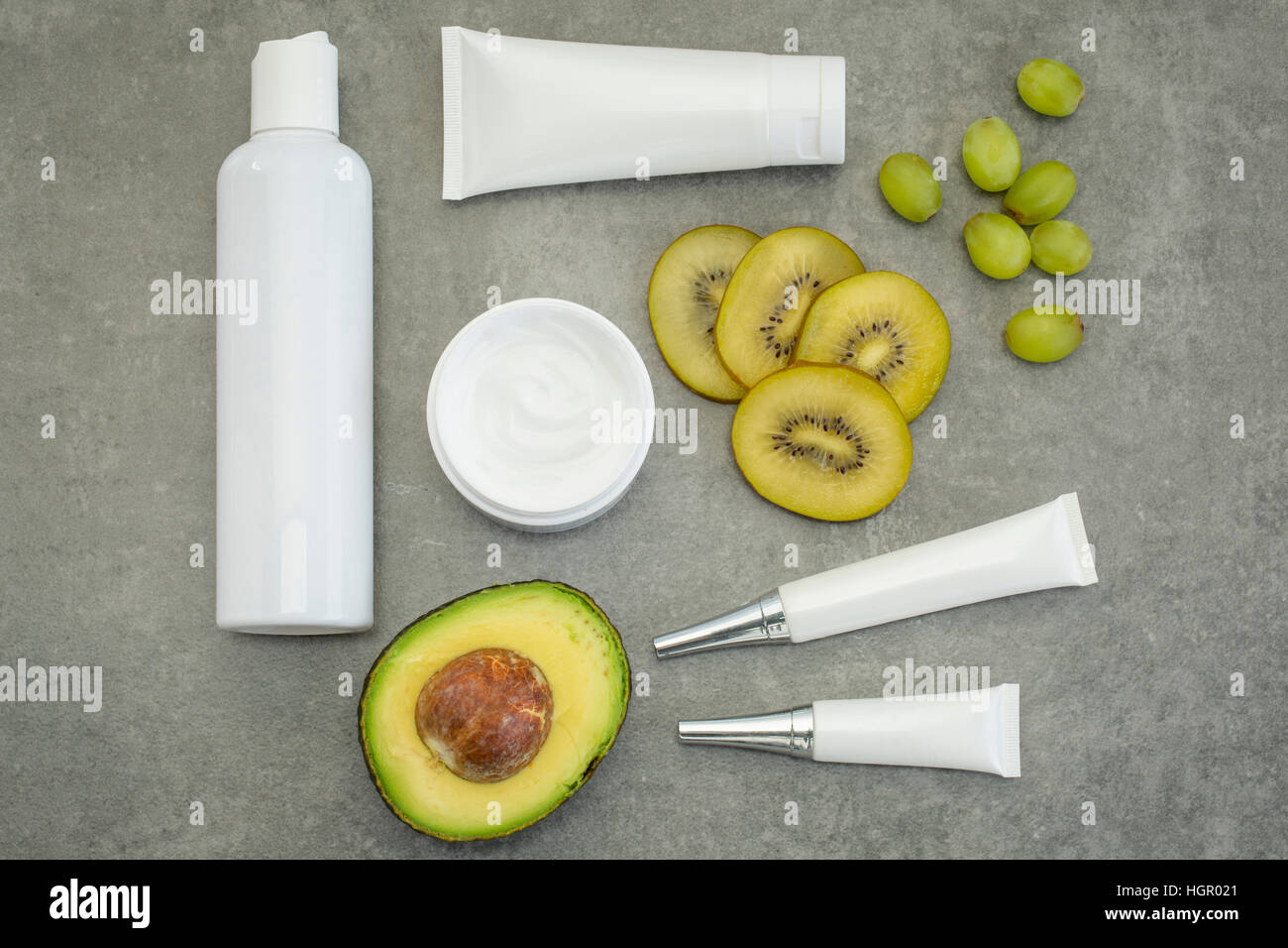 Set of cosmetics with fruits Stock Photo - Alamy