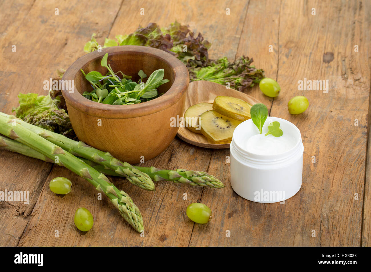 Cosmetics with fresh organic vegetables Stock Photo - Alamy