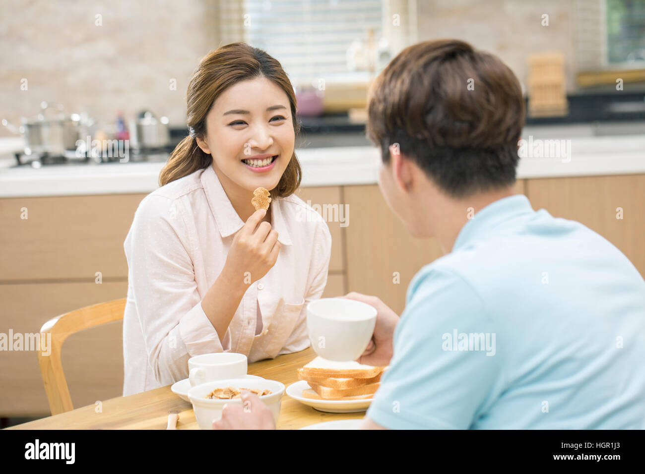 Two women having tea teatime hi-res stock photography and images - Alamy