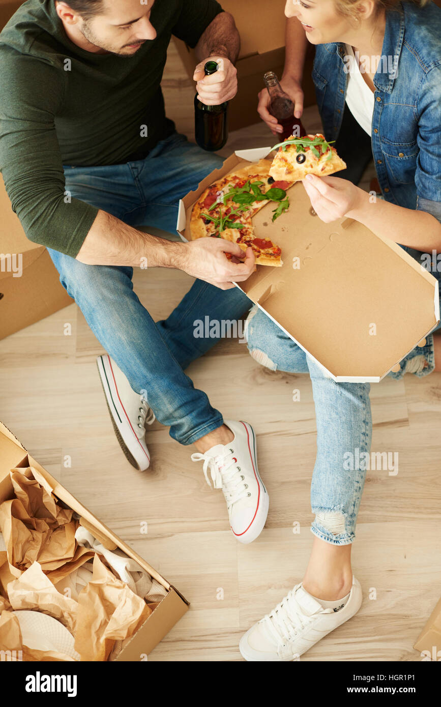 Man eating from above hi-res stock photography and images - Alamy