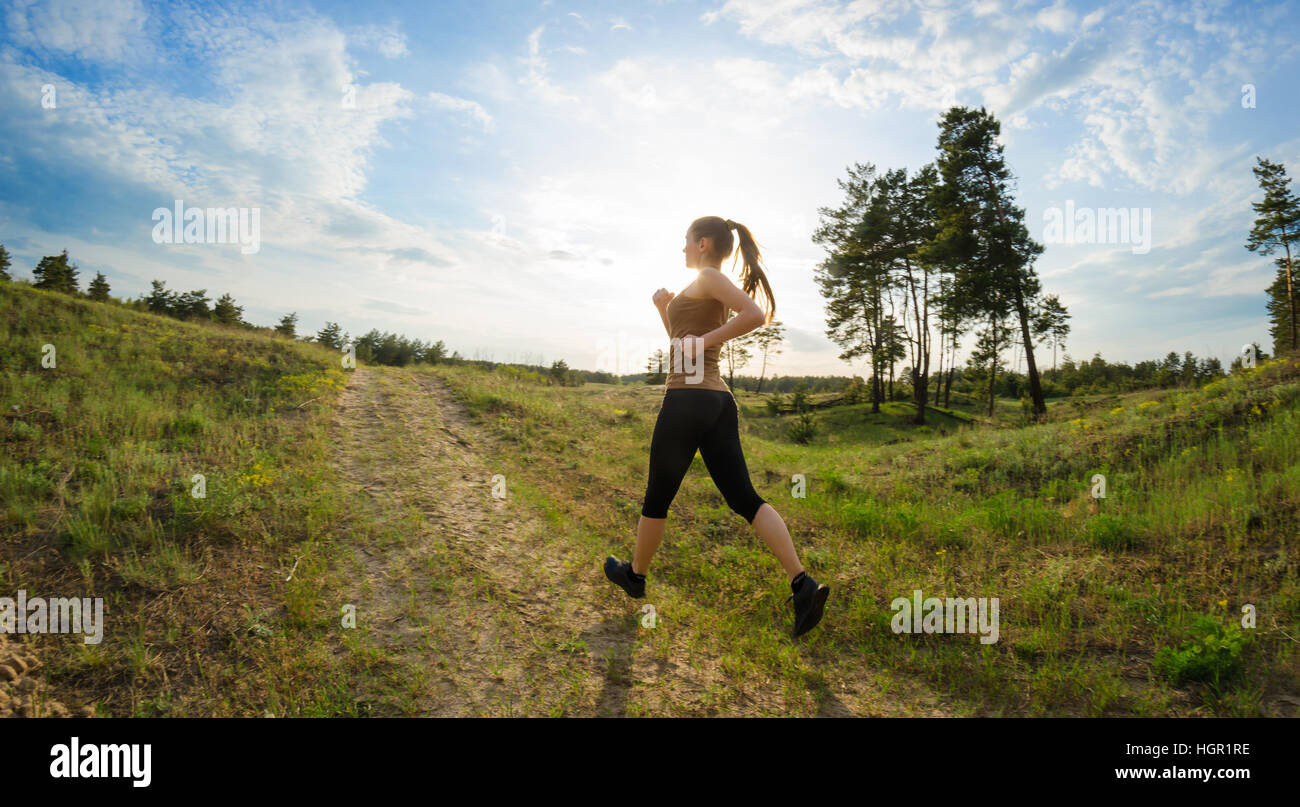 Back woman runner hi-res stock photography and images - Alamy