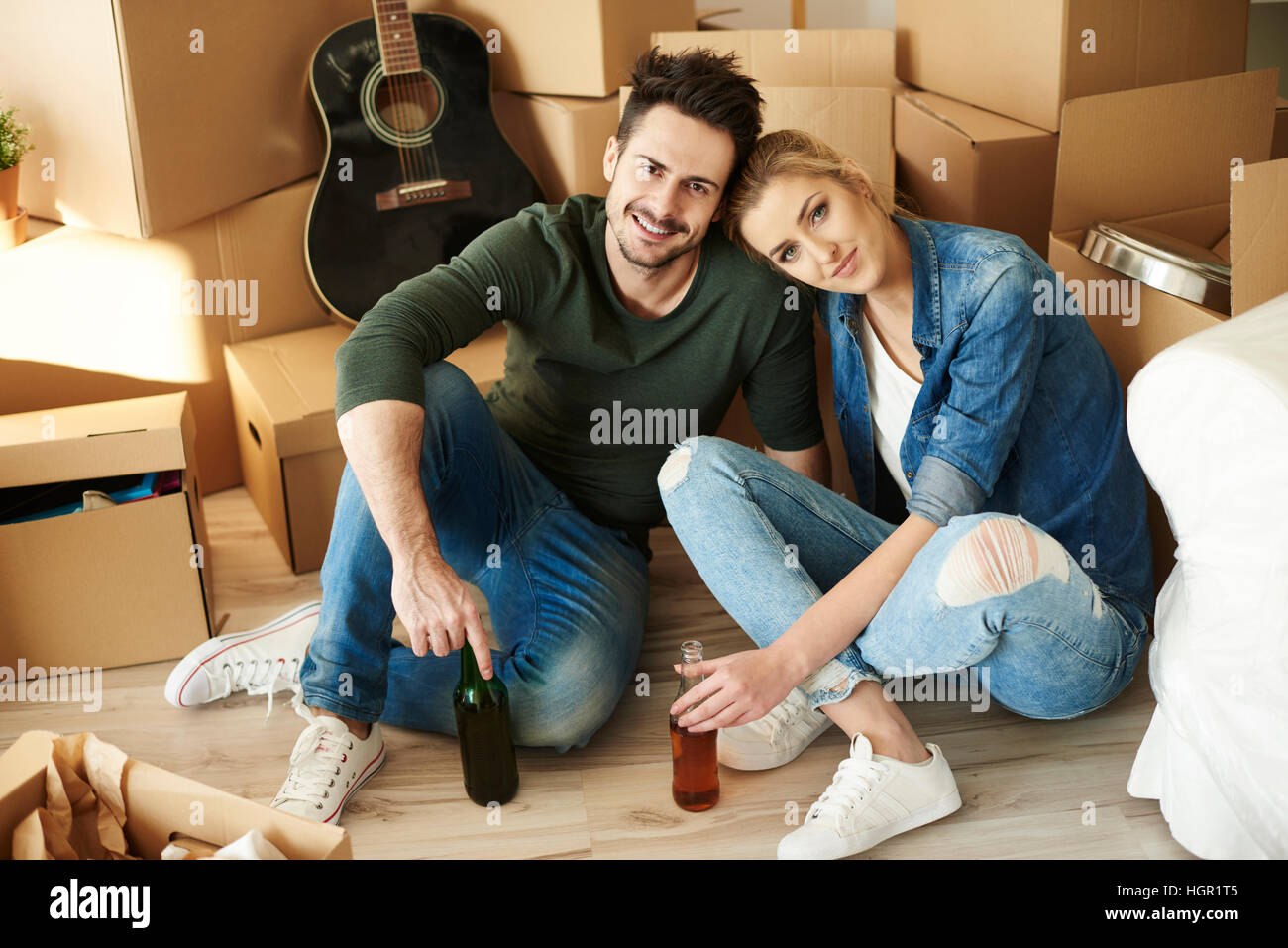 Almost done our moving house Stock Photo - Alamy