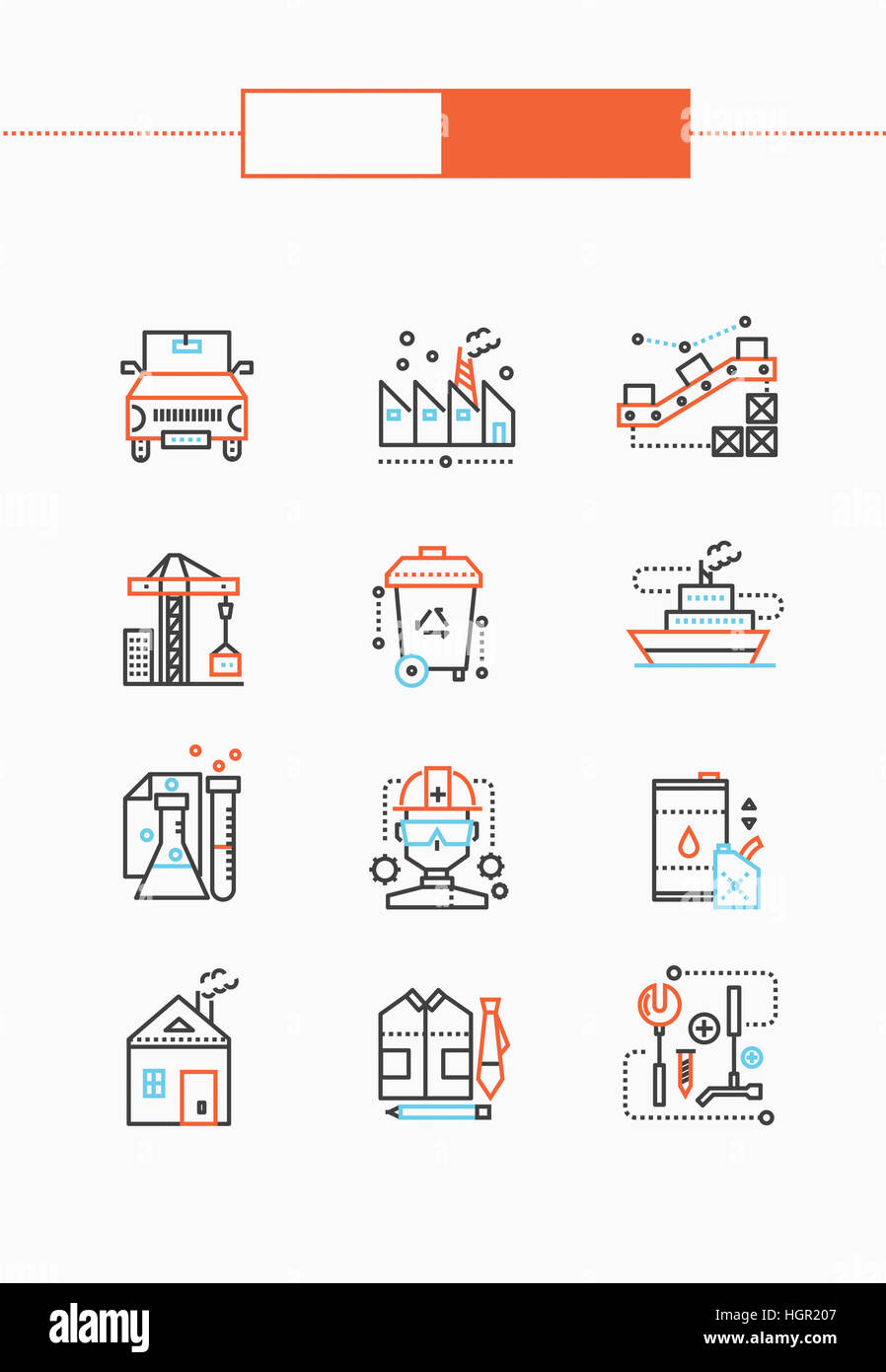 Various line icons Stock Photo - Alamy