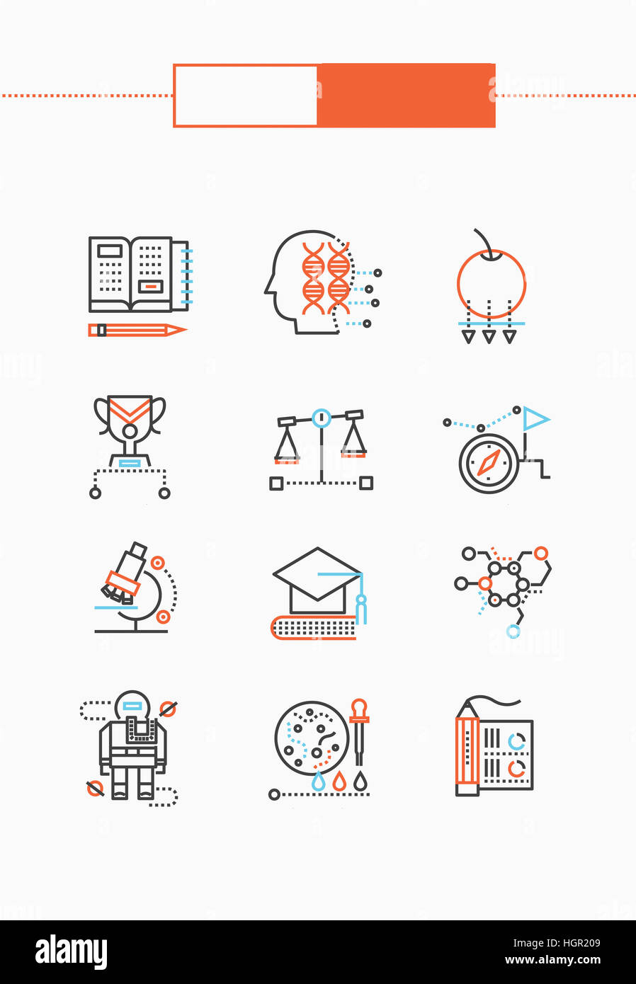 Various line icons Stock Photo - Alamy