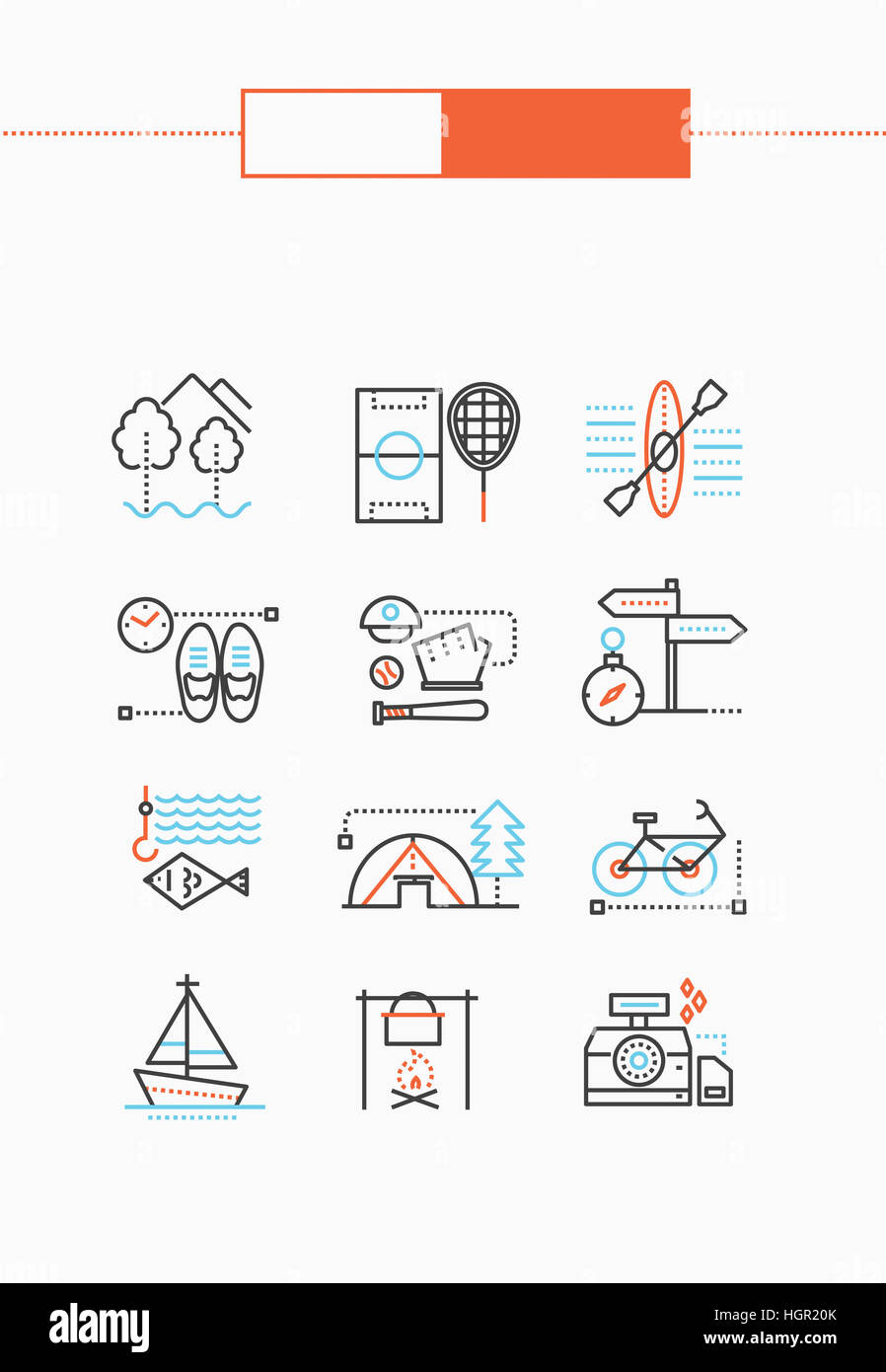 Various line icons Stock Photo - Alamy