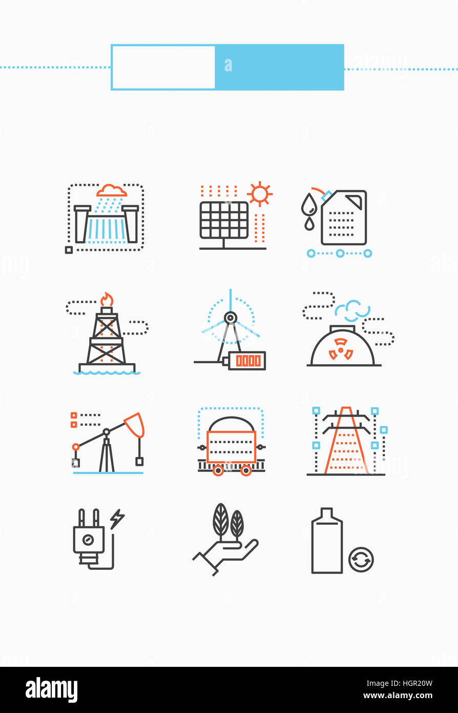 Various line icons Stock Photo - Alamy