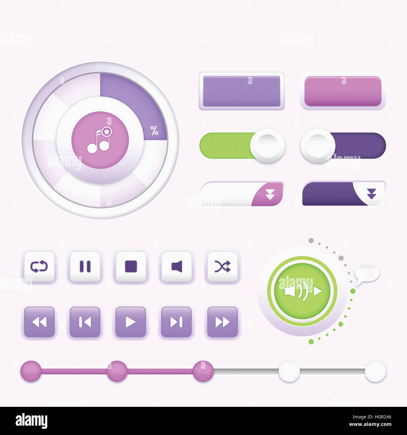 Set of UI elements Stock Photo - Alamy