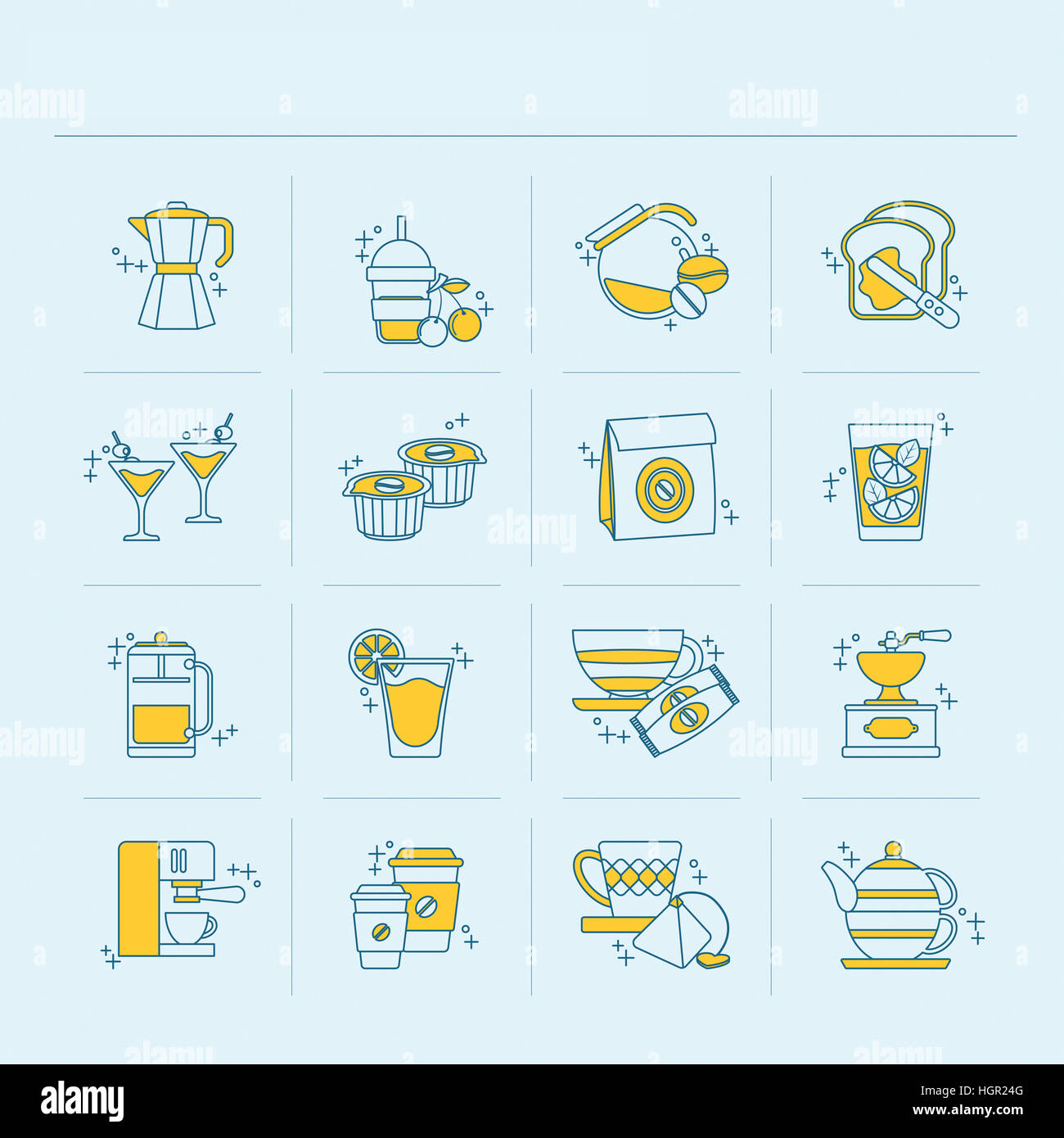 Various icons related to food ai hi-res stock photography and images ...