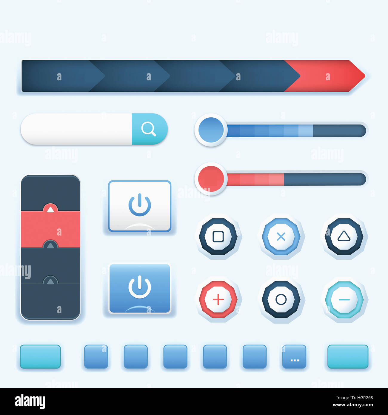 Various UI button icons Stock Photo - Alamy