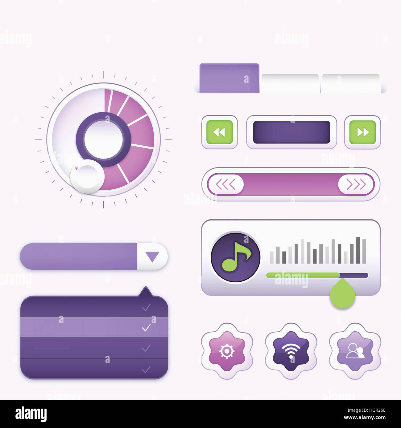 Various UI button icons Stock Photo - Alamy