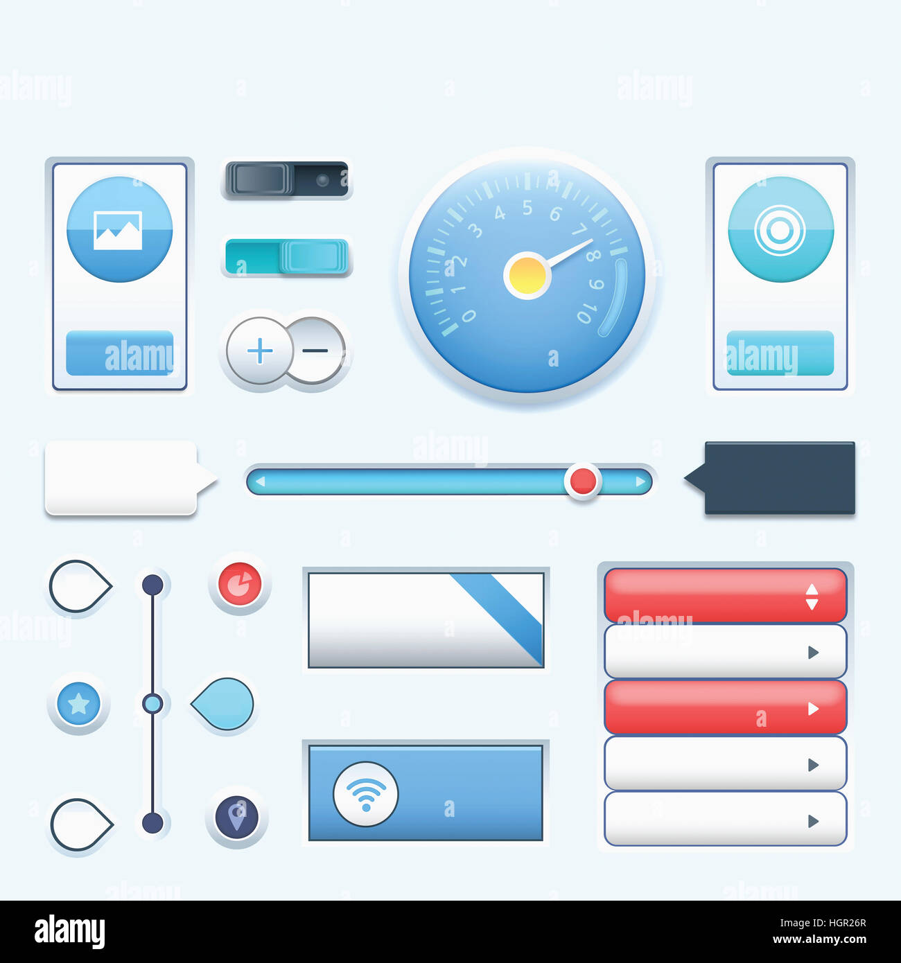 Various UI button icons Stock Photo - Alamy
