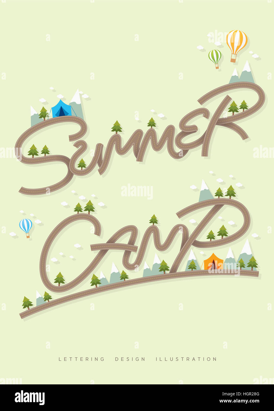 Letters for SUMMER CAMP Stock Photo - Alamy