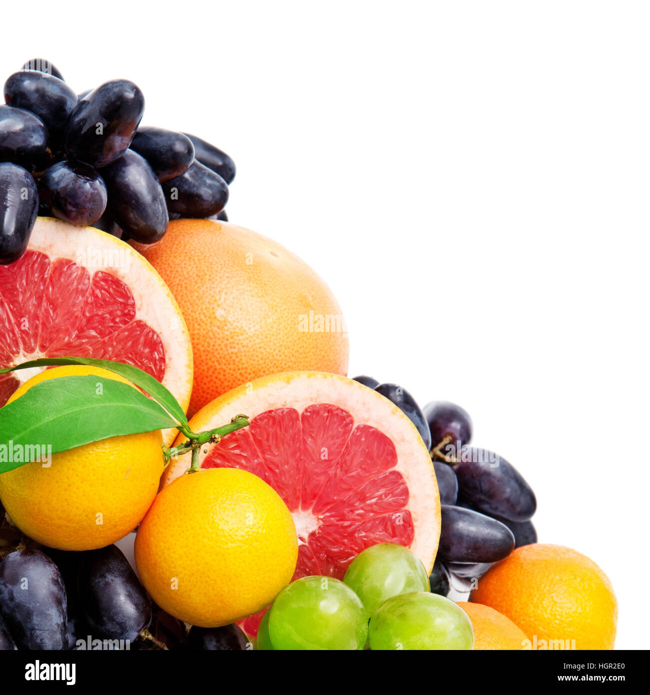 Set of fruits isolated on white background Stock Photo - Alamy