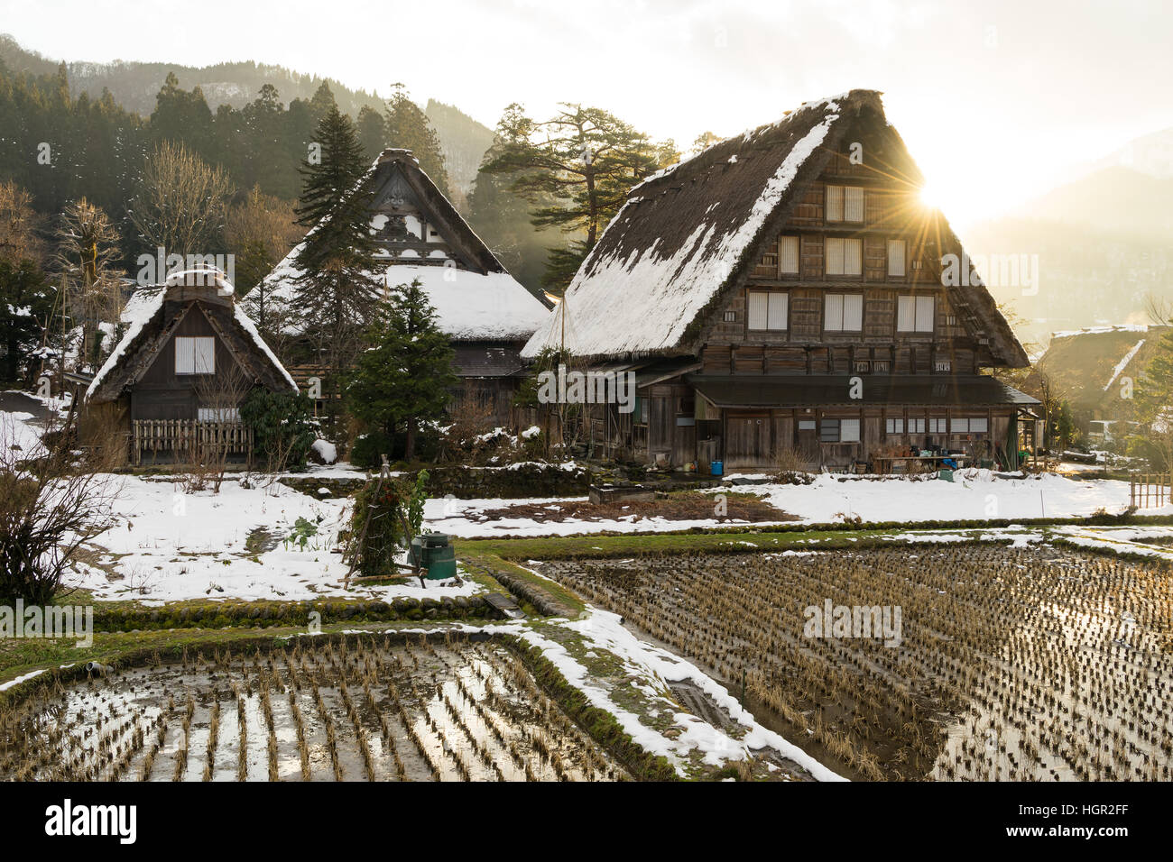 Gassho Zukuri (Gassho-style) House in Shirakawa-Go in Gifu, Japan Stock ...