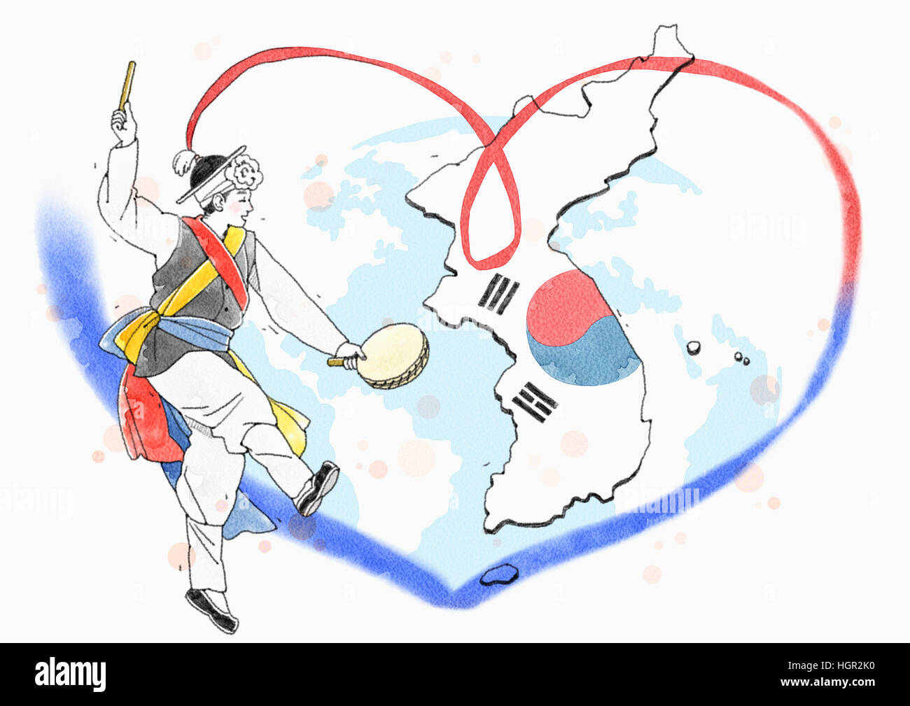 Traditional Korean folk play Stock Photo - Alamy