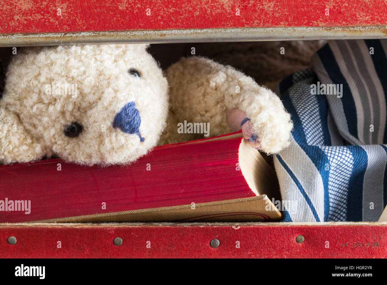 Vintage suitcase and toy hi-res stock photography and images - Alamy