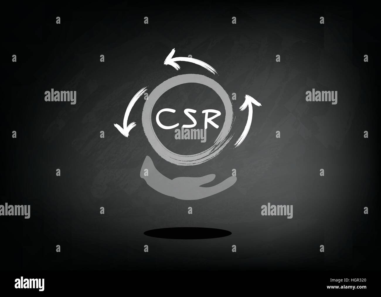 Business Concepts, Recycle Icon with CSR Abbreviation or Corporate ...