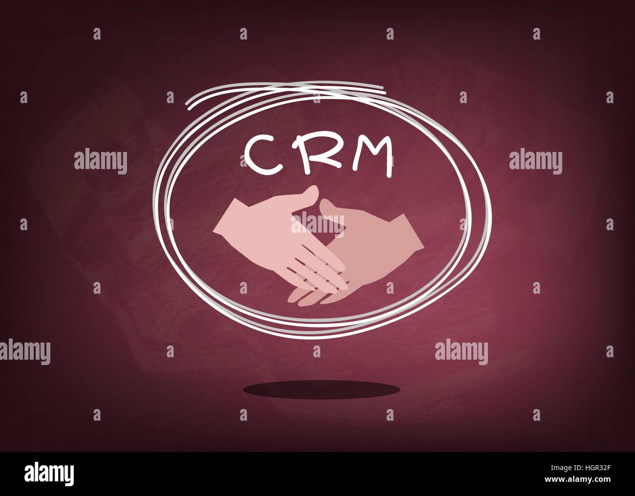 Business Concepts, Handshake with CRM or Customer Relationship ...