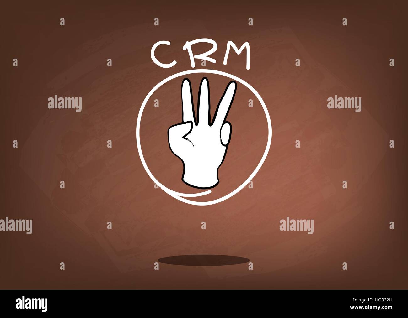 Business Concepts, Hand Sign with CRM or Customer Relationship ...