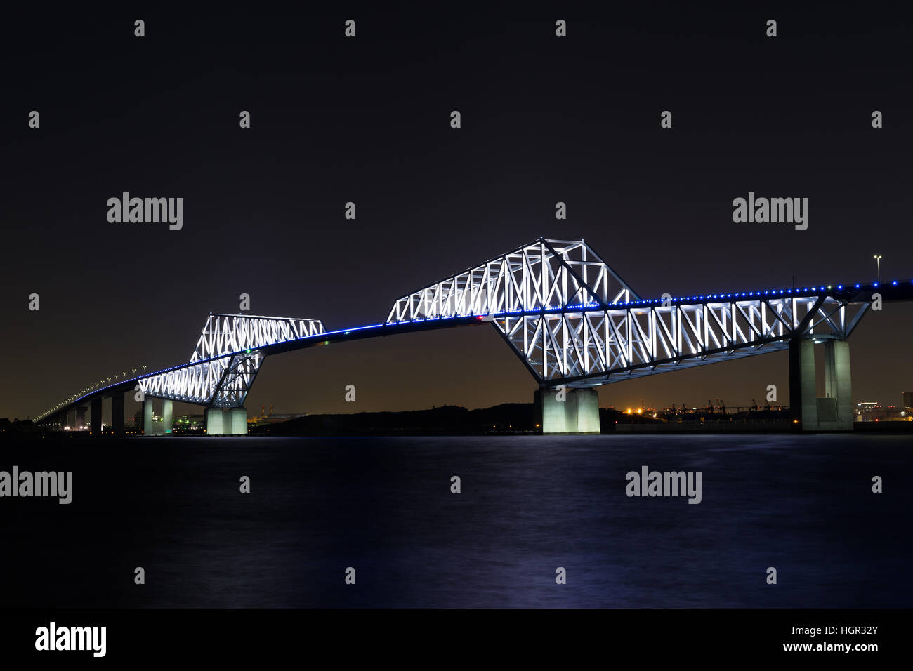 Nightview of Tokyo Gate Bridge in Tokyo, Japan Stock Photo - Alamy