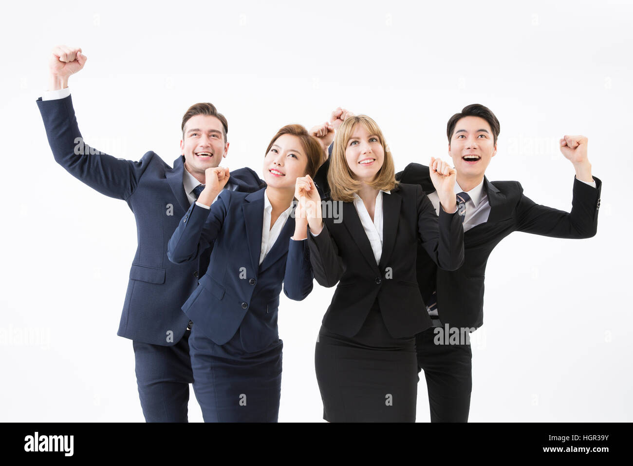 Cheering smile hi-res stock photography and images - Alamy