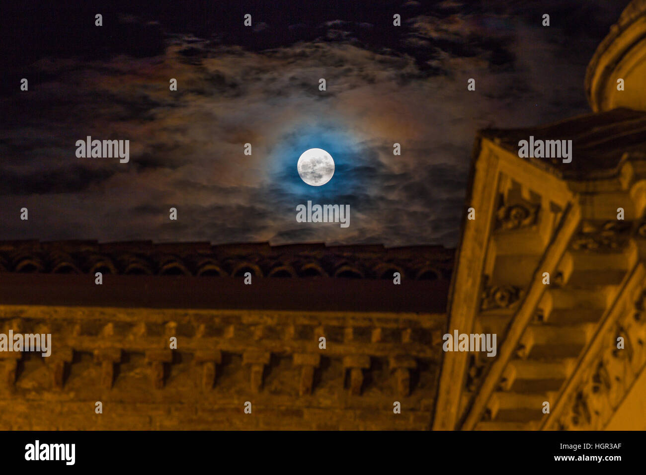 Moon covered in clouds hi-res stock photography and images - Alamy