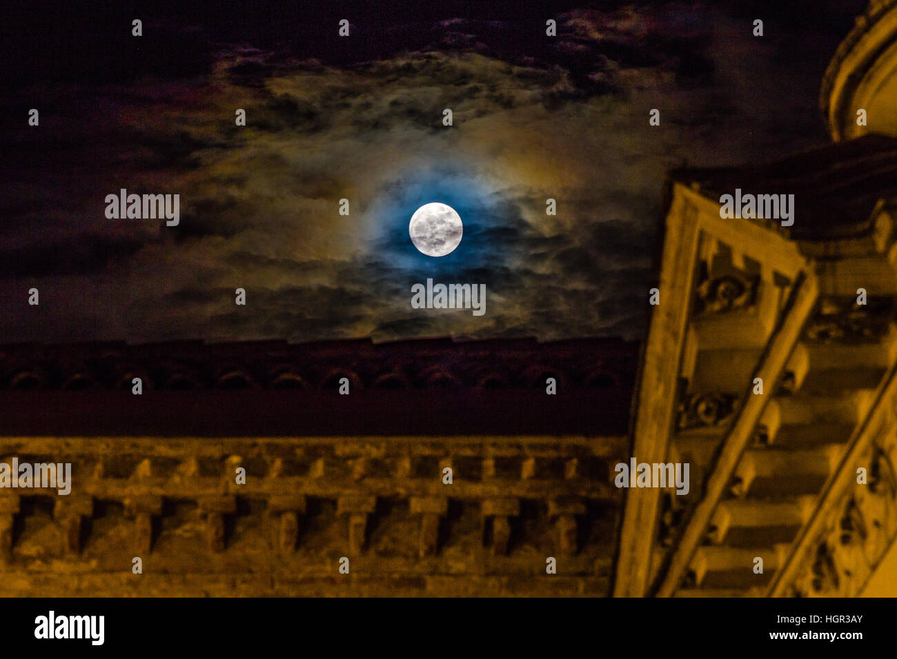 Moon covered in clouds hi-res stock photography and images - Alamy