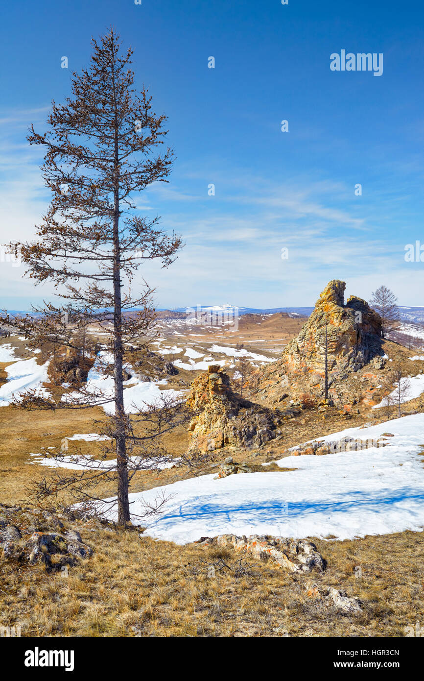 Plush Rocks near Baikal lake in Siberia Stock Photo - Alamy