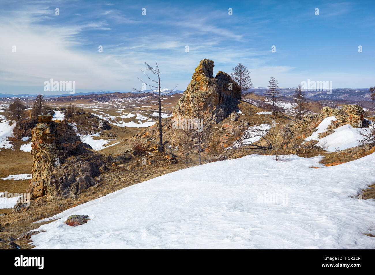 Plush Rocks near Baikal lake in Siberia Stock Photo - Alamy