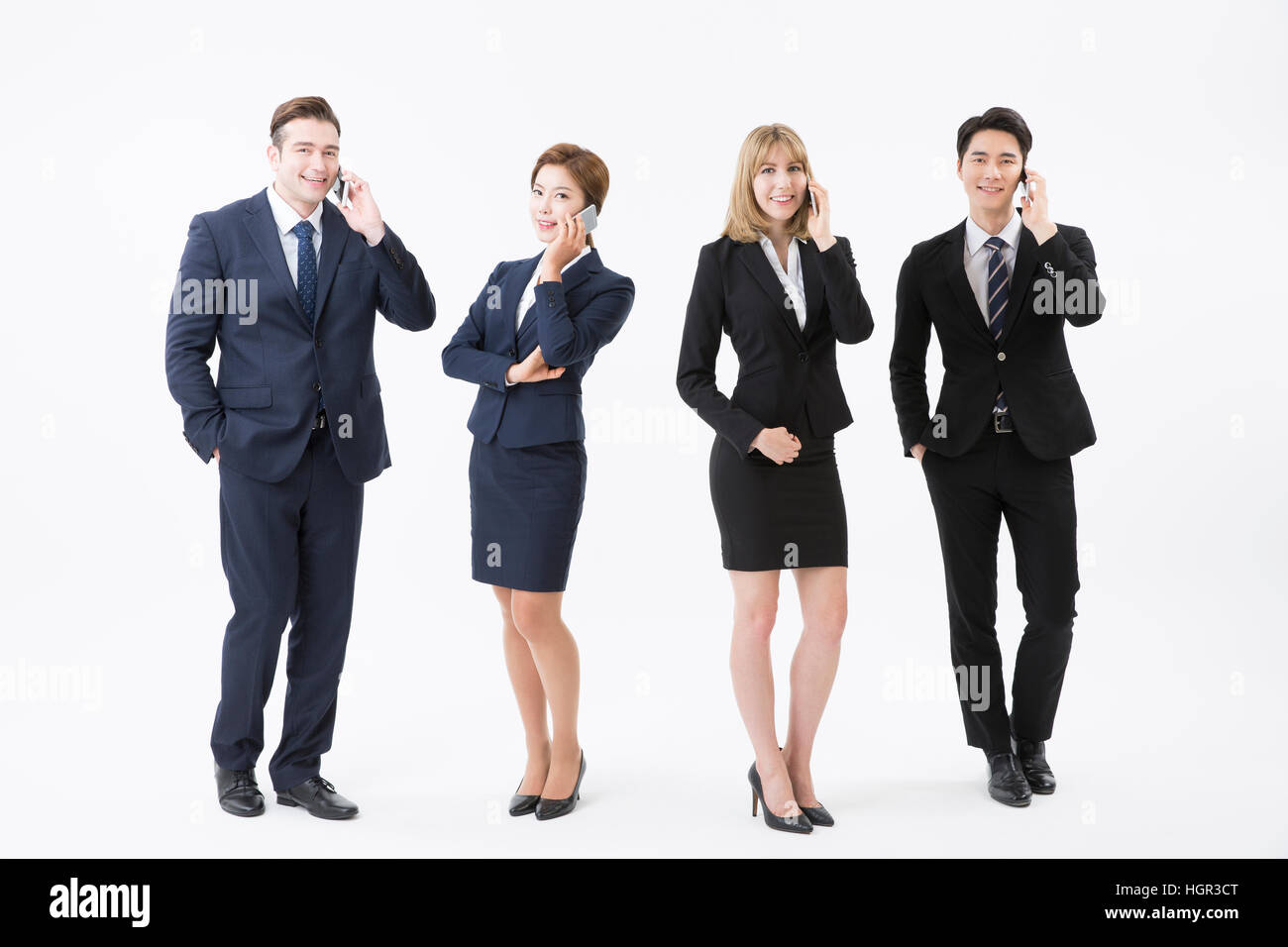 Four people talking hi-res stock photography and images - Alamy