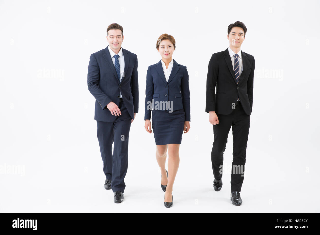 Business male female walking hi-res stock photography and images - Alamy