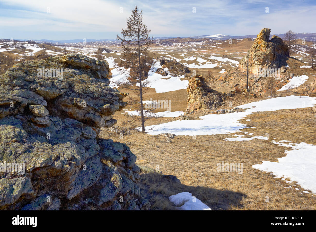 Plush Rocks near Baikal lake in Siberia Stock Photo - Alamy