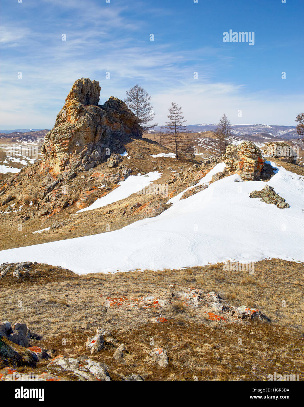 Plush Rocks near Baikal lake in Siberia Stock Photo - Alamy