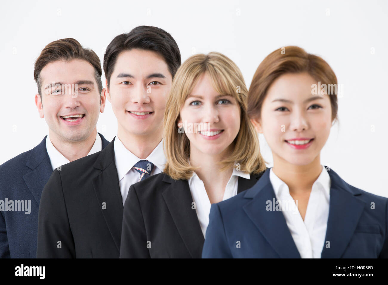 Portrait of smiling global people Stock Photo - Alamy