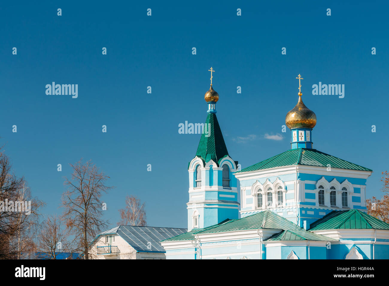 Domes Of St. John the Korma convent church in Korma Village, Dobrush ...
