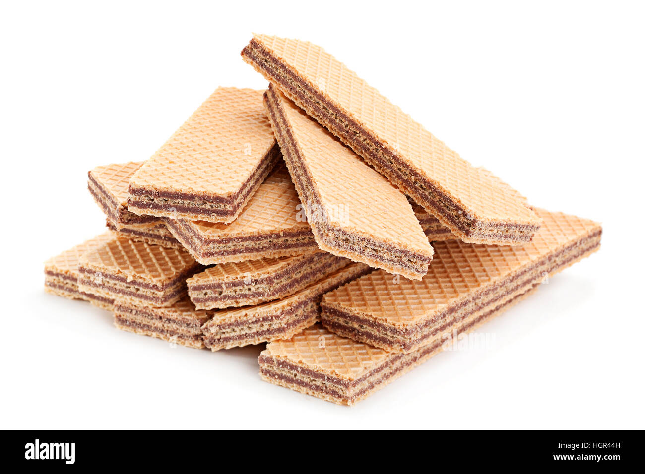 Wafer closeup isolated on white background Stock Photo - Alamy