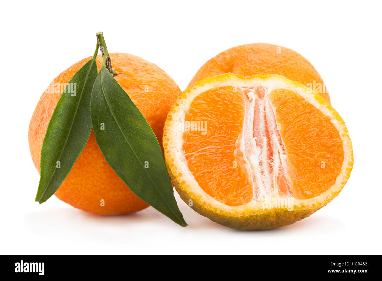 Tangerine tropical fruit isolated on white background Stock Photo - Alamy
