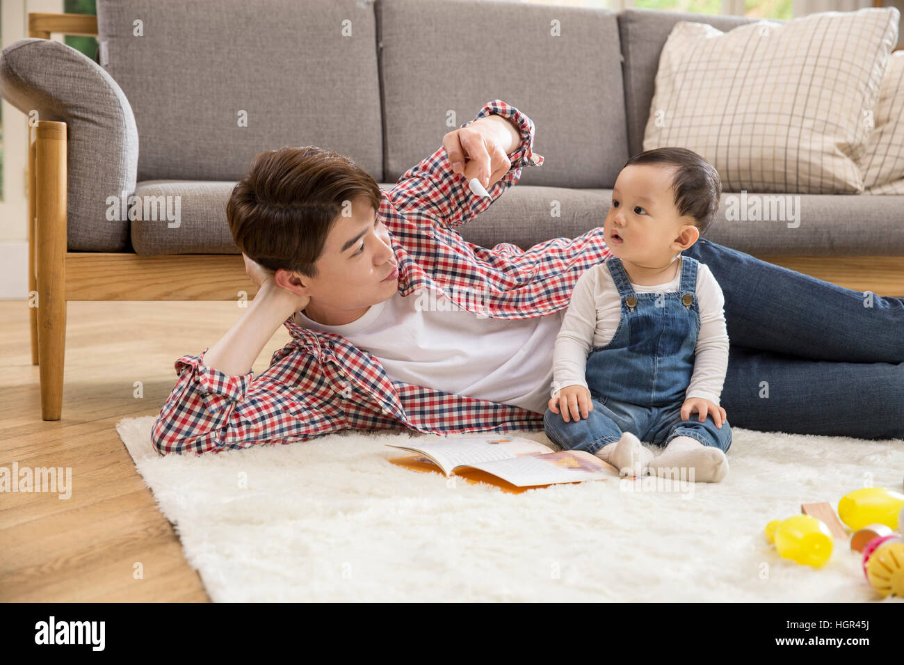 Loving father and his baby Stock Photo - Alamy