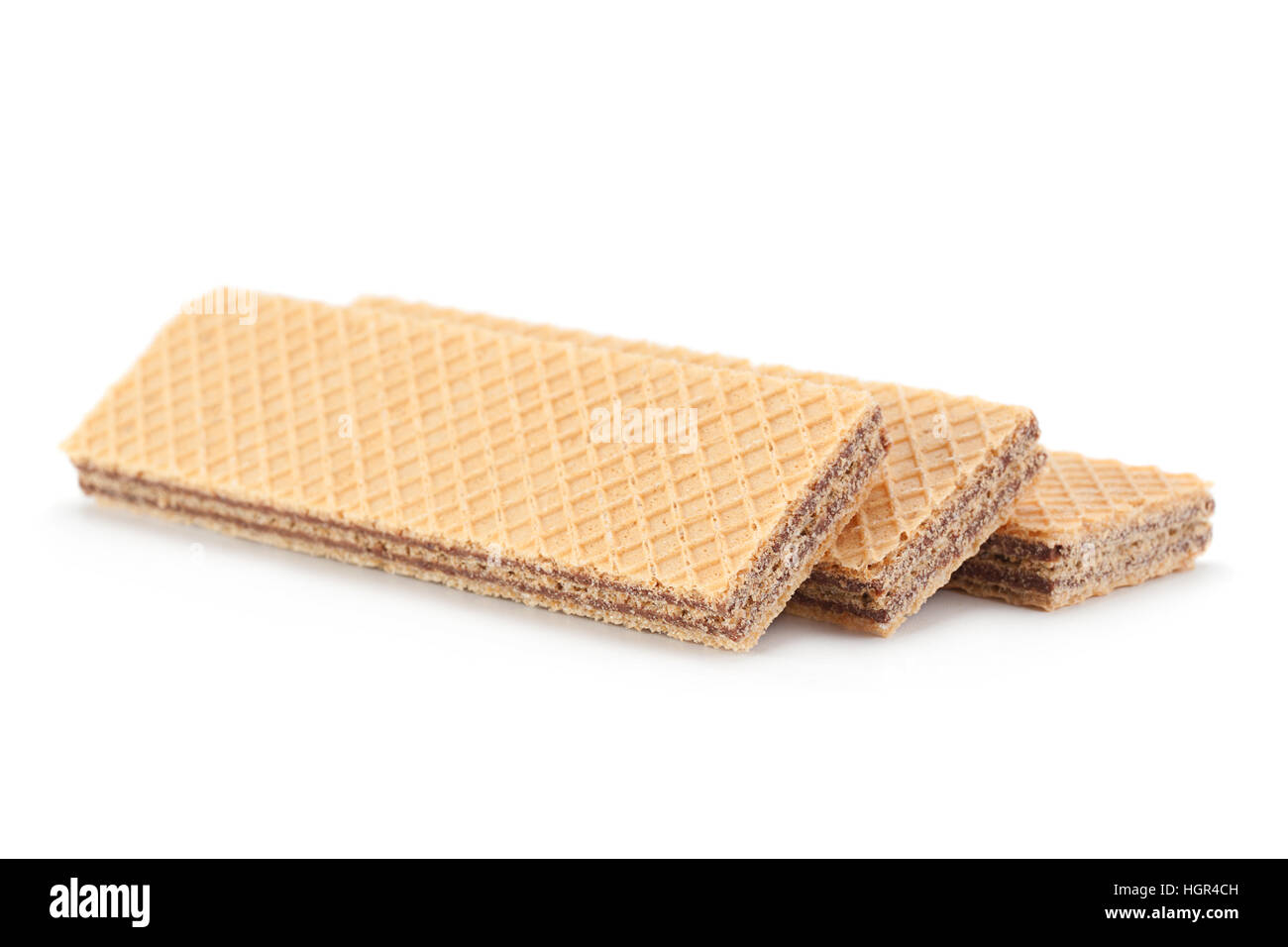 Wafer closeup isolated on white background Stock Photo - Alamy