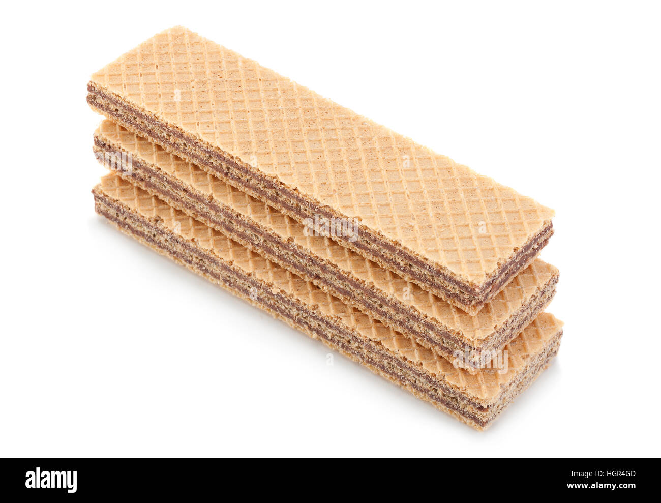 Wafer closeup isolated on white background Stock Photo - Alamy