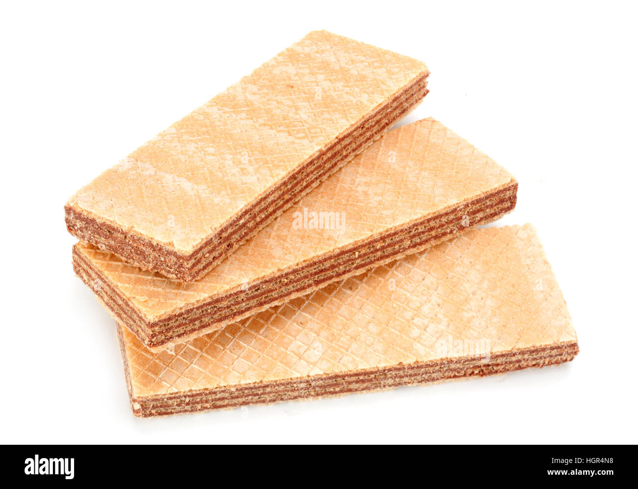 Wafer closeup isolated on white background Stock Photo - Alamy