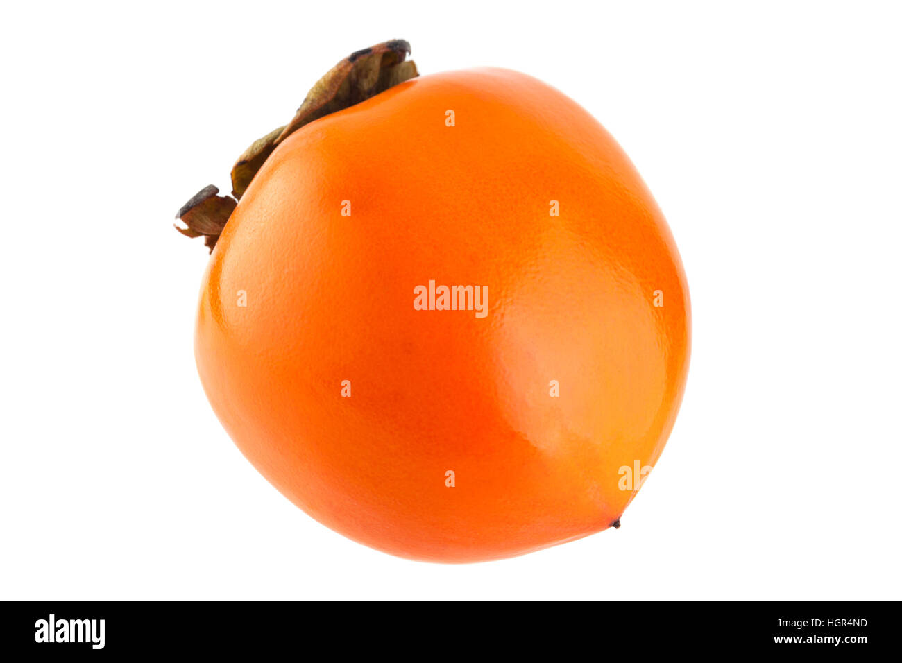 Persimmon fruit closeup isolated on white background Stock Photo - Alamy