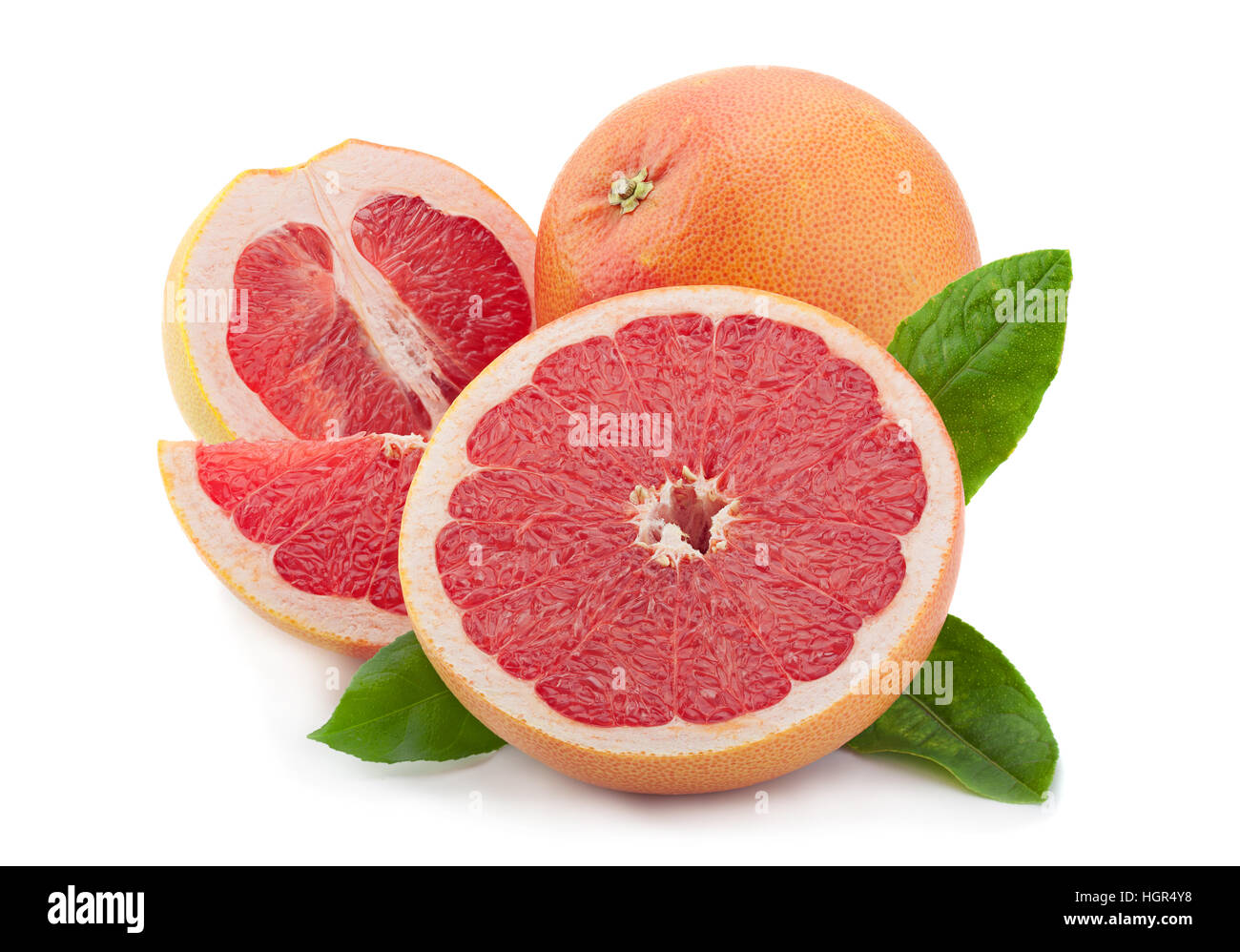 Orange grapefruit closeup isolated on white background Stock Photo - Alamy
