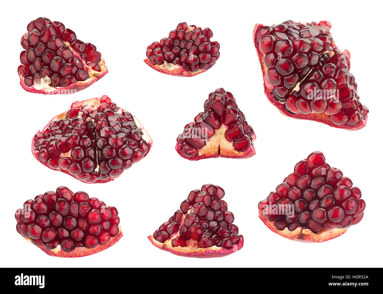 Pomegranate fruit closeup isolated on white background Stock Photo - Alamy