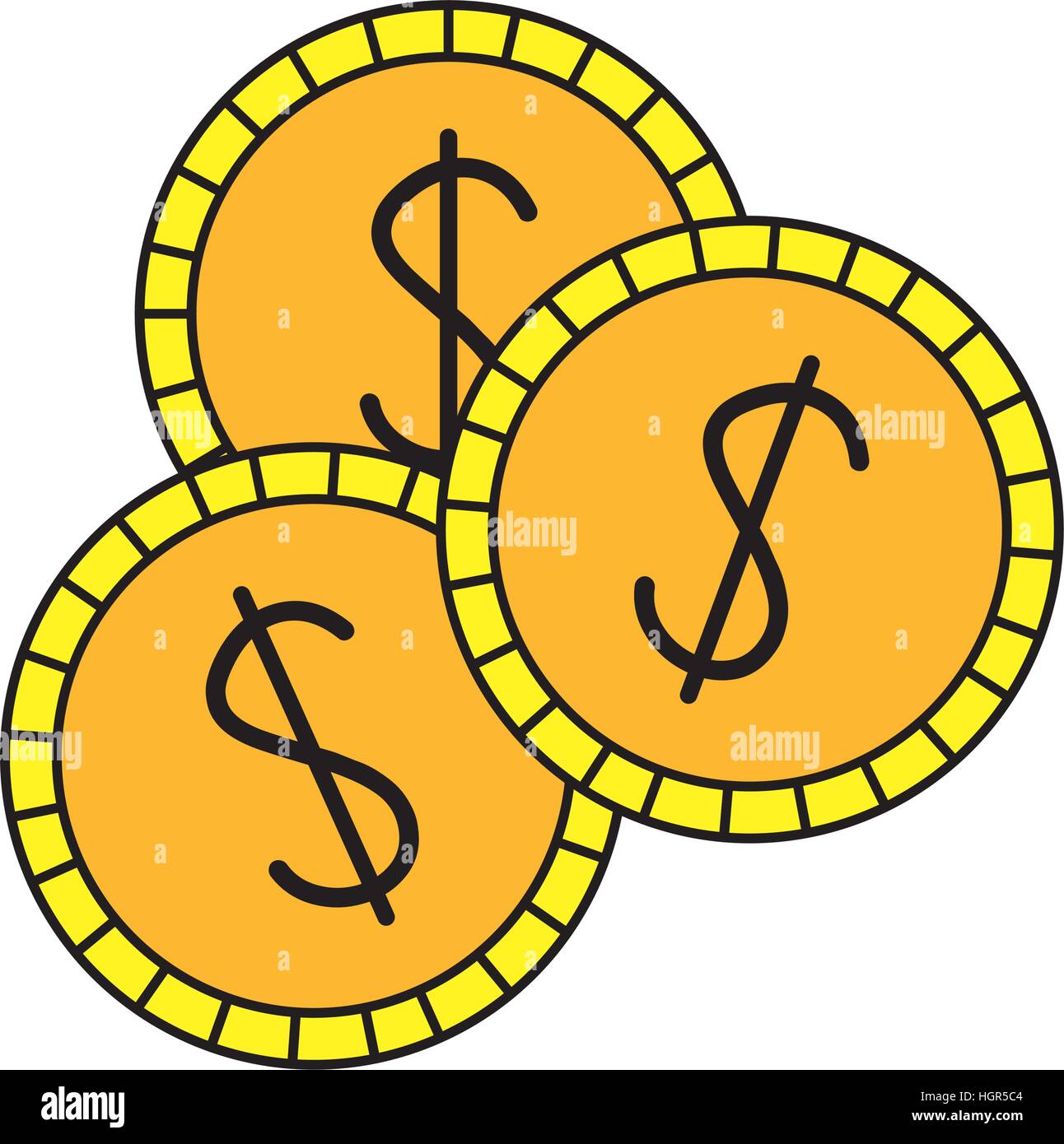 money coins icon image vector illustration design Stock Vector Image ...