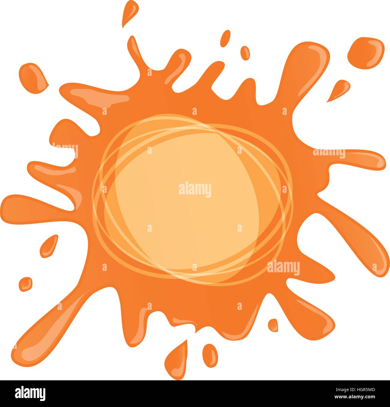 orange paint splatter icon image vector illustration design Stock ...